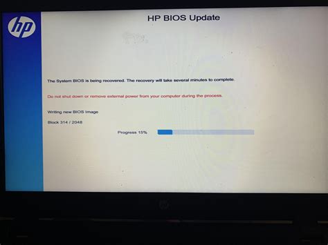 Hp Bios Update Stuck At 15 Progress R Hewlett Packard