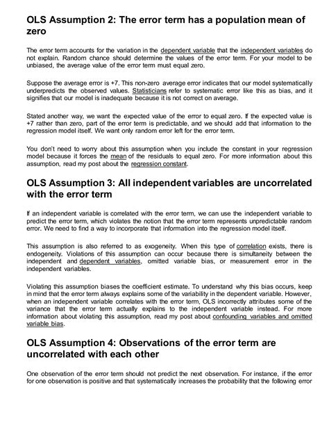 7 Classical Assumptions Of Ordinary Least Squares Docx