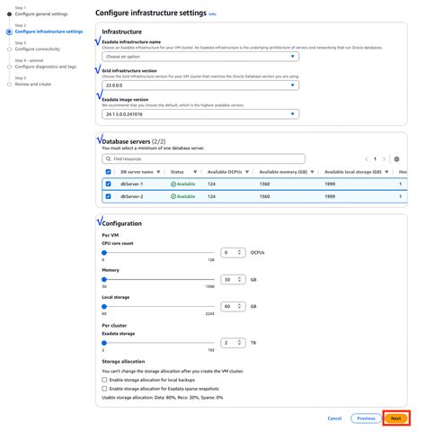Provision Oracle Exadata Database Service In Oracle Databaseaws