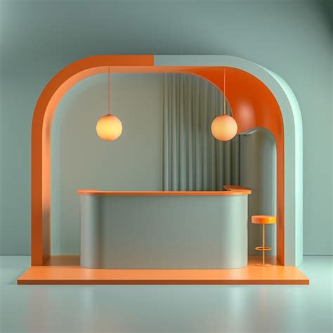 3d Rendering Of Booth Mockup Online Design Iso Premium Ai Generated Image
