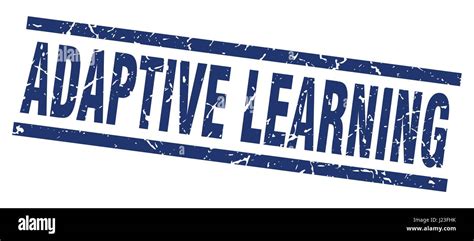 Square Grunge Blue Adaptive Learning Stamp Stock Vector Image And Art Alamy