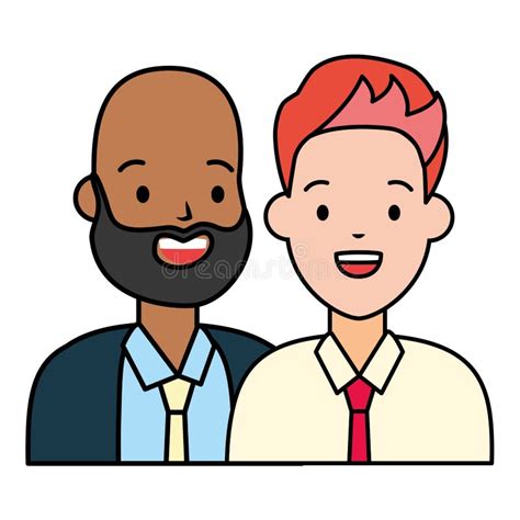 Two Men Diversity Characters Stock Illustration Illustration Of Character Smile 146910558