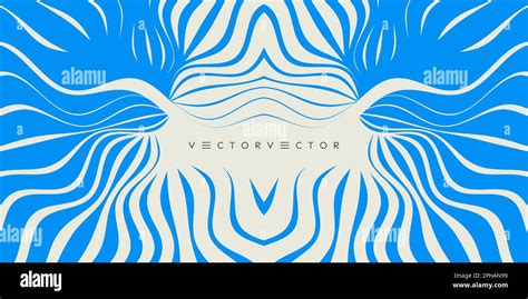 Wavy Pattern With Optical Illusion Abstract Striped Background Vector Illustration With Wry