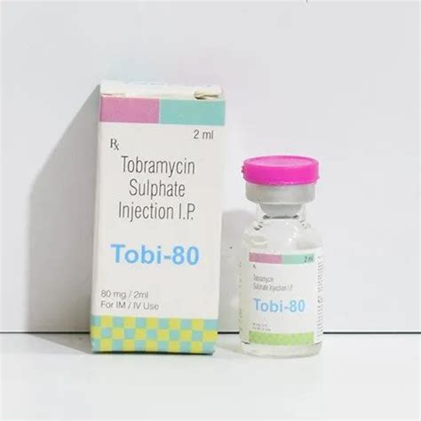 Tobi Tobramycin Sulphate 80mg Injection Packaging Size 2 Ml At Rs 125 Piece In Sas Nagar