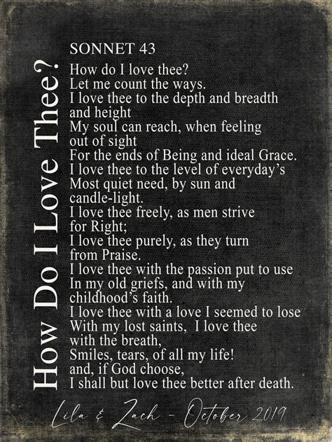How Do I Love Thee Let Me Count The Ways Metal Print On Etsy