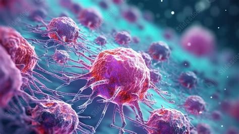 Visualization Of Cancerous Cell Structures Powerpoint Background For Free Download Slidesdocs