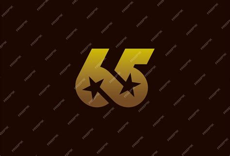 Premium Vector Number 65 Logo Monogram Number 65 Formed From The