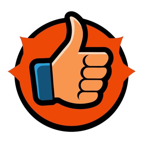 Thumbs Up Logo Design Vector Art And Illustration Premium Ai