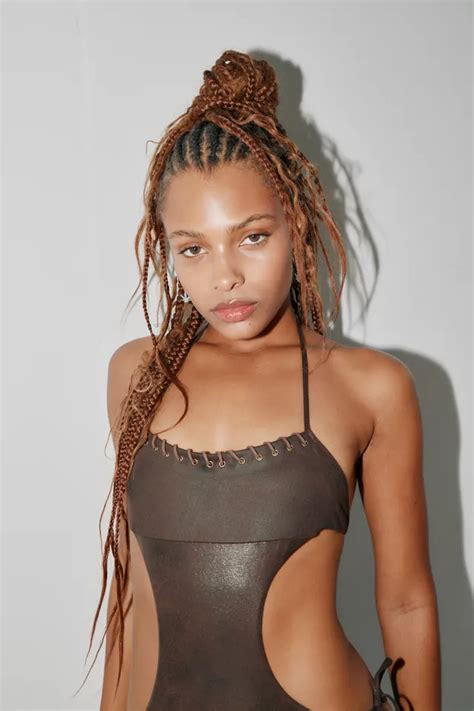 Frankies Bikinis Celeste Faux Leather One Piece Urban Outfitters
