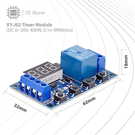 XY J02 Timer Module DC 6 30V 400W 0 1s 999mins CE Store