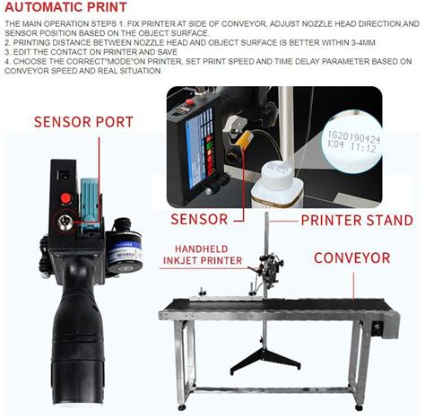 Posprint Handheld Intelligent Inkjet Printer Batch Coding Machine Touch