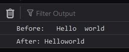 Javascript Trim Whitespace Example Code