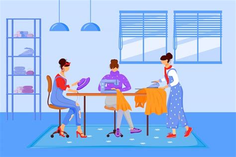 아이소 메트릭 바느질 아틀리에 스튜디오 인포 그래픽 무료 벡터