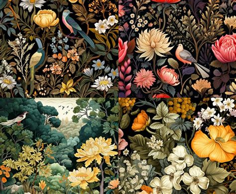 patterns inspired by flora and fauna in natural colors