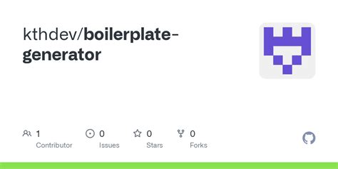 Github Kthdev Boilerplate Generator