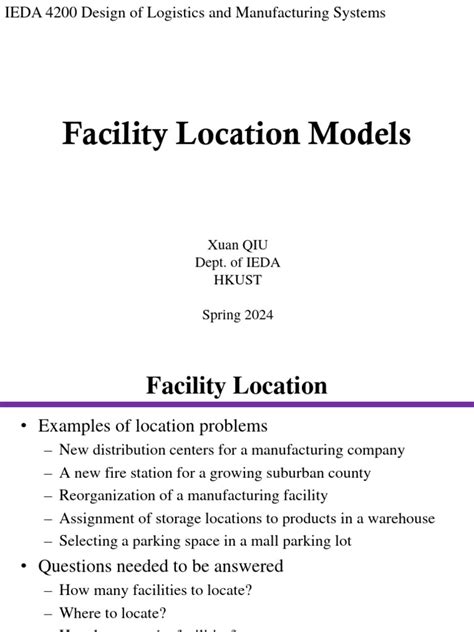 L2 Facility Location Model I Pdf