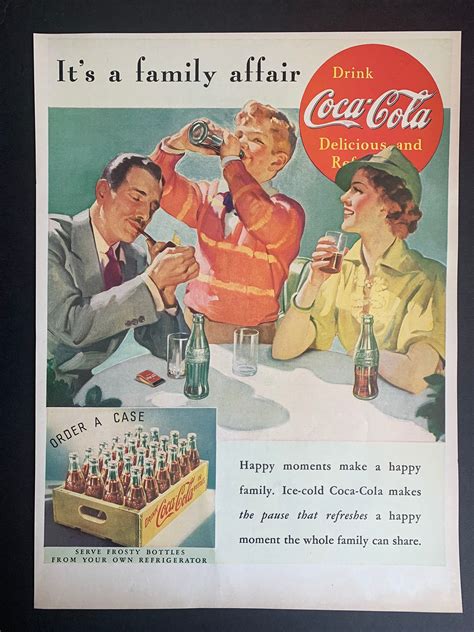 Vintage 1937 Coca Cola Print Ad Vintage Coke Advertisement Coke Ads