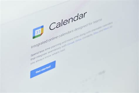 Google Calendar Web Page On Computer Monitor Stock Photo At