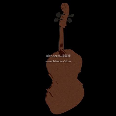 Blender 大提琴3d模型素材资源免费下载 Blender3d模型库