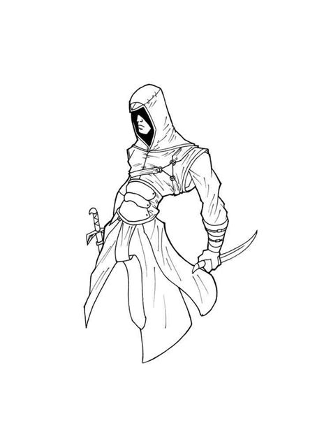 Simple Assassin Coloring Page
