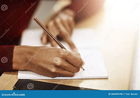 Study Hard And Study Well Closeup Shot Of A University Student Writing