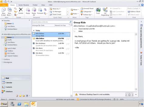 Dynamics Crm 2011 And Outlook Demo