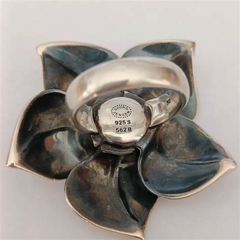 Georg Jensen Silver Ring 562b With Grey Moonstone Designed By Regitze