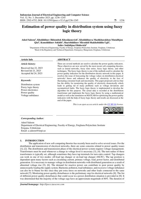 Pdf Estimation Of Powerquality In Distribution System Using Fuzzy
