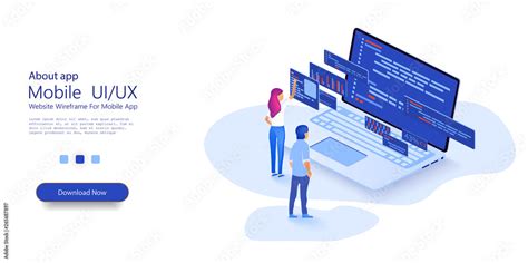 Programmer Woman And Man At Work Concept Banner Website Design Software Web Development