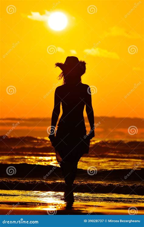 Silhouette On Beach Stock Image 44682019