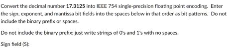 SOLVED Convert The Decimal Number 17 3125 Into IEEE 754 Single