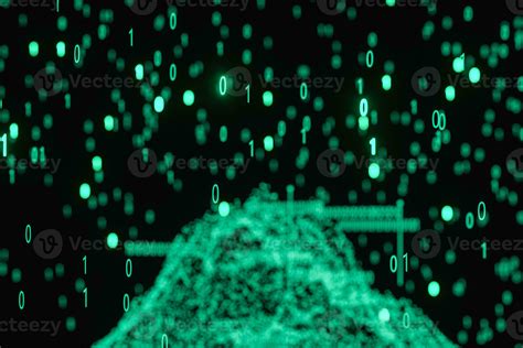 Glowing Binary Digit With Dark Background 3d Rendering 27872041 Stock