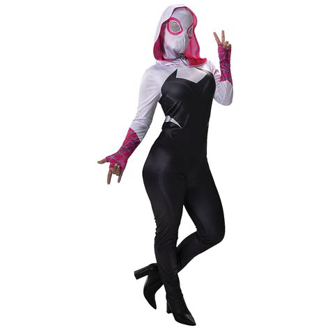 Womens Marvel Spider Gwen Costume By Jazwares Size Medium