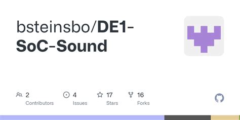 GitHub Bsteinsbo DE SoC Sound