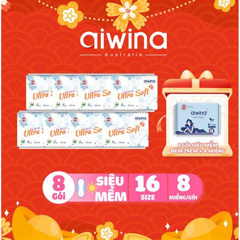 Combo Băng vệ sinh Aiwina siêu mềm hằng ngày cm gói miếng Shopee Việt Nam
