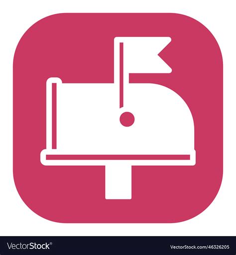 Mailbox With A Raised Flag Royalty Free Vector Image