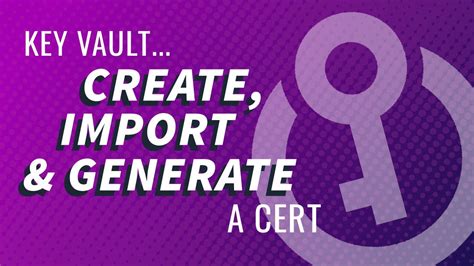 Azure Key Vault Certificate Management YouTube