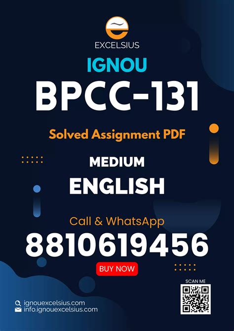IGNOU BPCC English Solved Assignment Ignouexcelsius