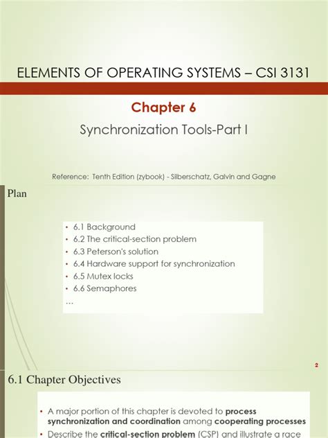 Csi3131 Ch6 Synchronization Part1 Pdf Thread Computing Computer