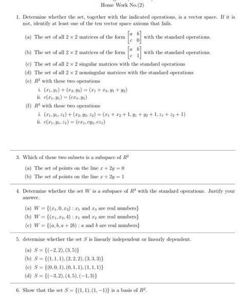 Solved Determine Whether The Set Together With The Chegg Com