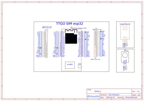 esp32 sim800l flame sensor platform for creating and sharing projects oshwlab