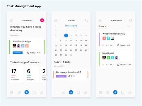 Task Management Screens Sketch Freebie Download Free Resource For Sketch Sketch App Sources