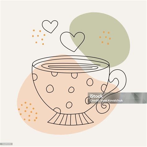 엽서 빵 부스러기 하트 반점 및 점이 있는 선 아이콘 발렌타인 데이 요소와 결혼식 낙서 인쇄물 엽서 색칠 공부 책 인쇄물을위한 디자인 가리키기에 대한 스톡 벡터 아트 및