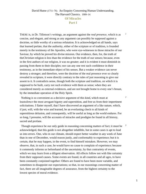 David Hume Of Miracles Pdf