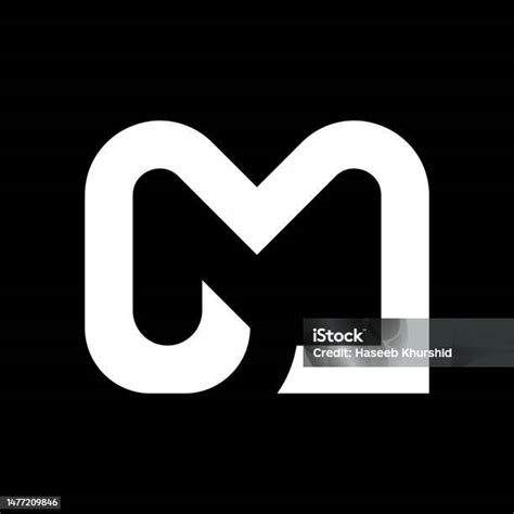 최소한의 Cm 로고 고급스러운 배경에 Mc 편지의 아이콘입니다 Cm 모노그램 이니셜을 기반으로 한 로고 아이디어 전문적인 다양한