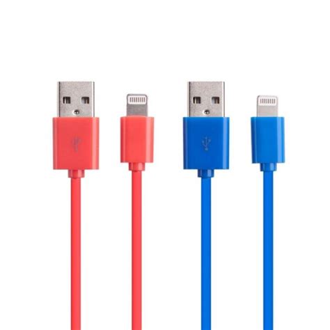 9 Pin Cable Twin Pack 2 Metre Red And Blue Woolworths