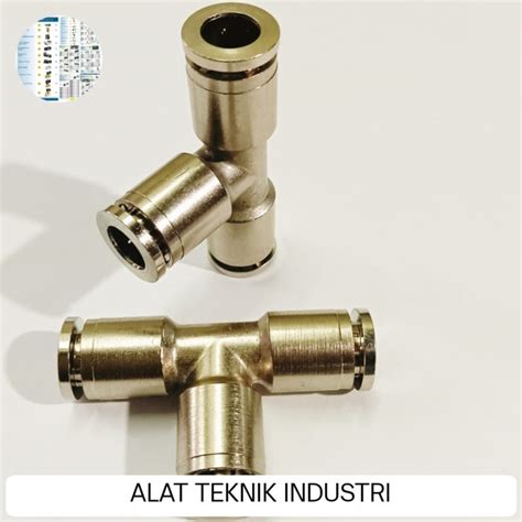Jual Fiting Sambungan Selang Tee 10mm Besi Shopee Indonesia