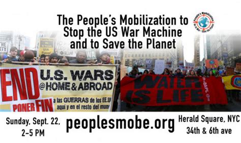Nyc Sunday Sep 22 Peoples Mobilization To Stop The Us War Machine