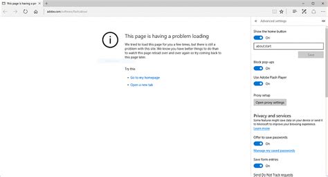 Edge Flash Enabled This Page Is Having A Problem Loading Windows