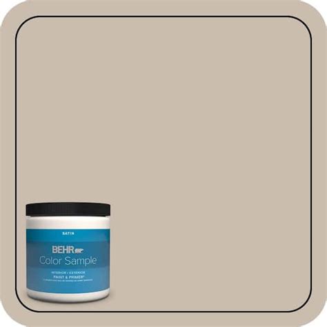 Behr Premium Plus 8 Oz Ppu5 13 Creamy Mushroom Satin Enamel Interior